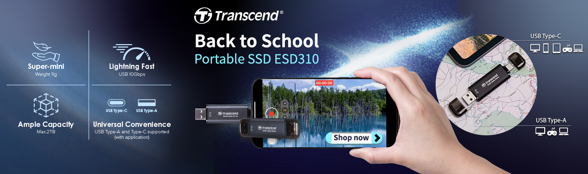 Transcend Portable SSDs Back to Uni Sale