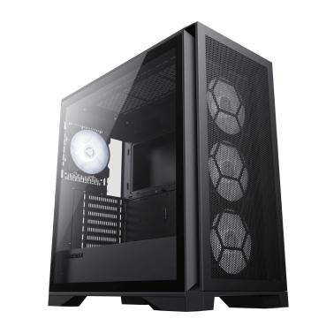 GameMax Leader Black E-ATX Gaming Case - Includes 6x ARGB Fans, High ...